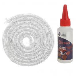 Stove Log Burner Rope Door Seal And Glue Kit 14mm x 3 metre