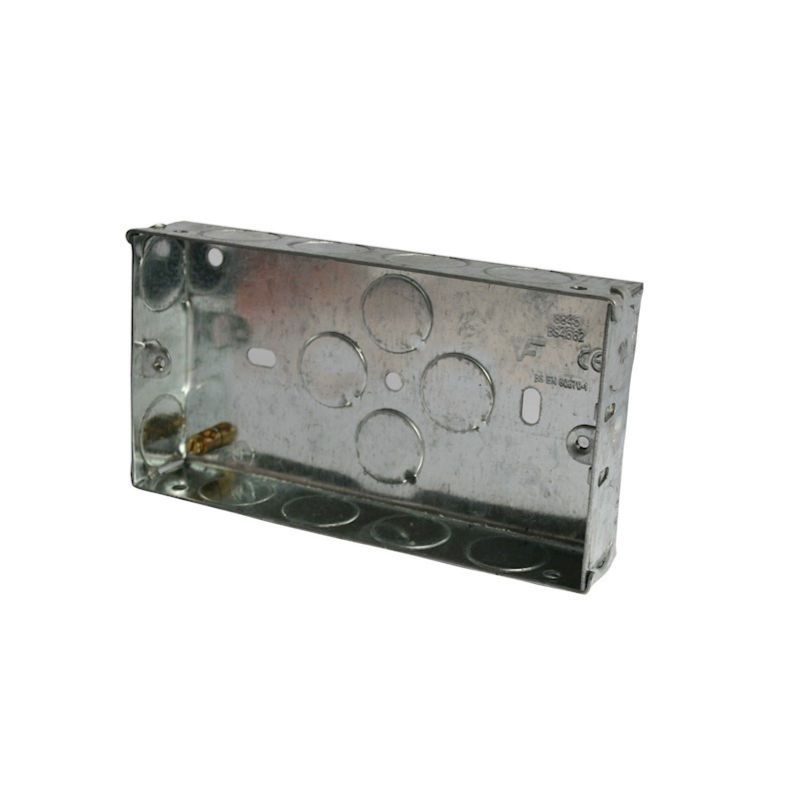 Jegs 25mm Semi Flush Double Metal Back Box