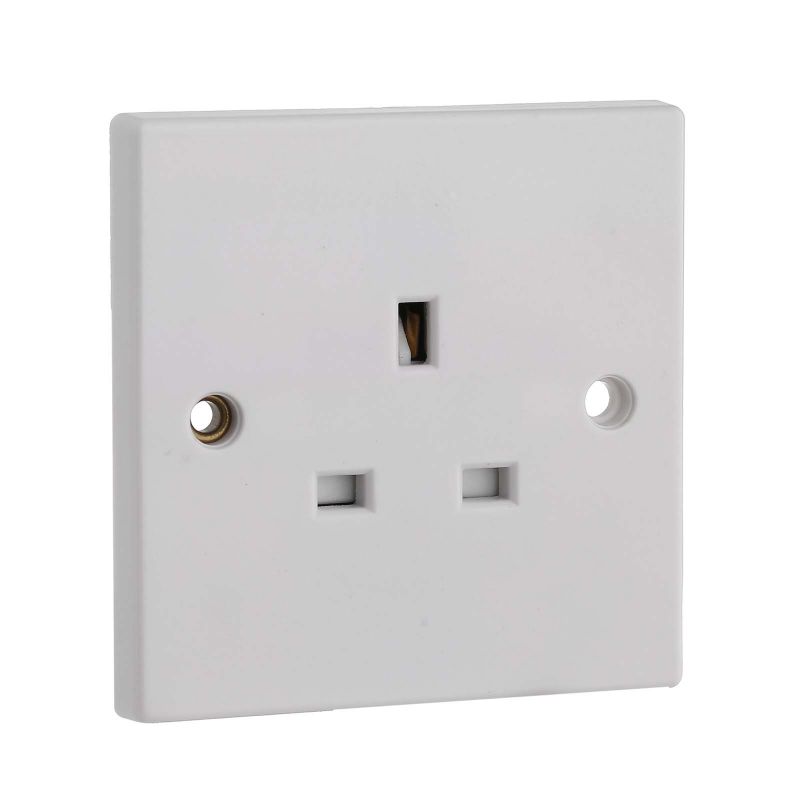 Jegs Single Unswitched Wall Socket