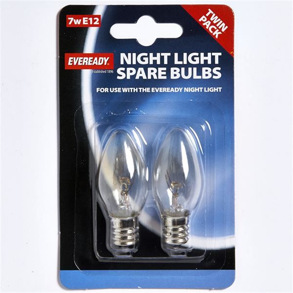 Ever Ready Night Light Bulbs (Pack of 2) - 7W - E12 - SES | PartsCentre
