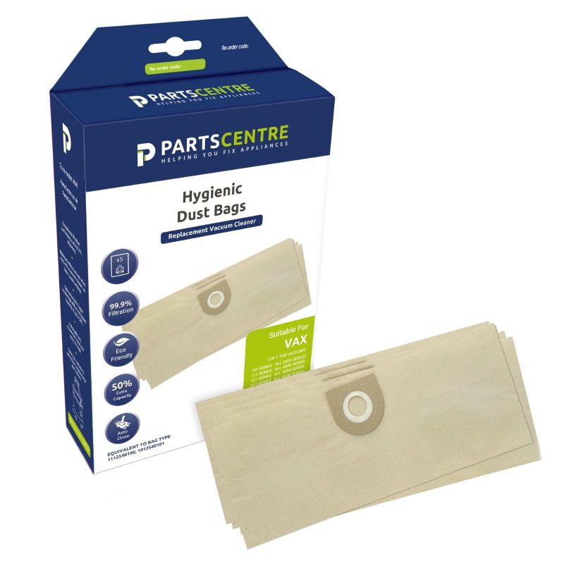 Vax Vacuum Cleaner Paper Bag - 1912609200 (Pack of 5) | PartsCentre